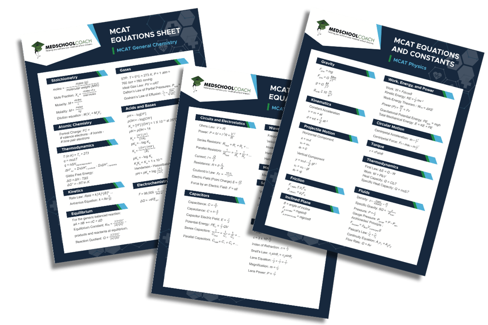 MCAT Chem/Phys Equations Sheet